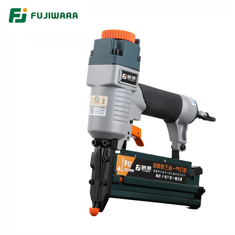 FUJIWARA-3-in-1-Carpenter-Pneumatic-Nail-Gun-Woodworking-Air-Stapler ...