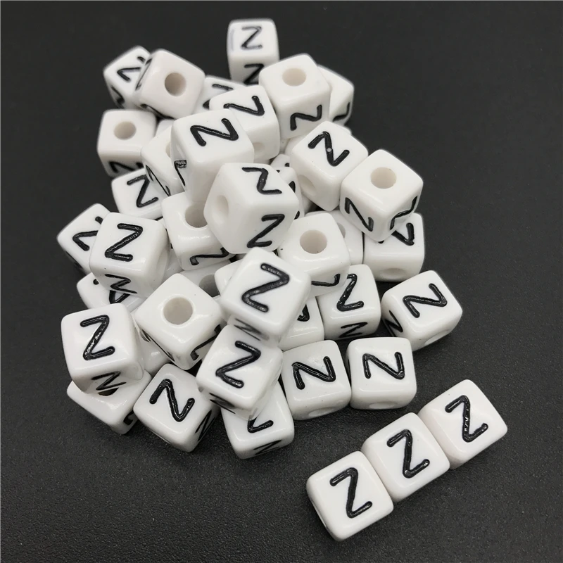 10x10mm-20pcs-Letter-Z-Square-Shape-Alphabet-Letter-Beads-Charms ...