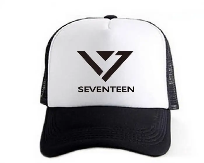 2017 new 17 Seventeen kpop Unisex styles flat peaked cap hat k pop ...