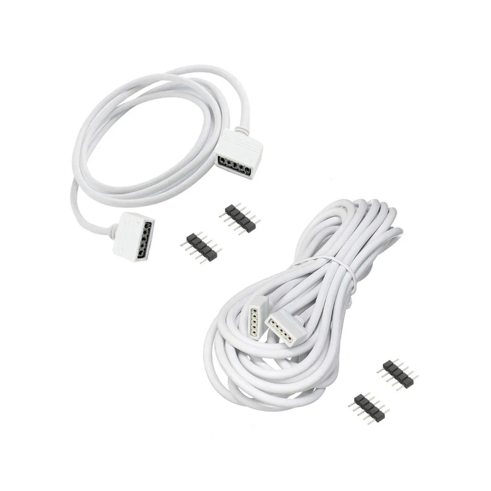 rgb rgbw strip connector 4 5 pin connector wire extension cable female ...