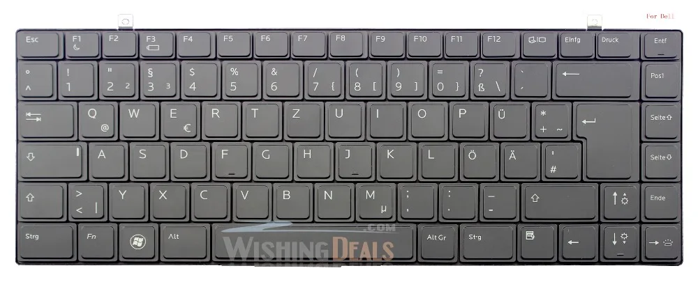 Novo para Dell Studio XPS M1340 M1640 teclado alemão layout negro cor ...
