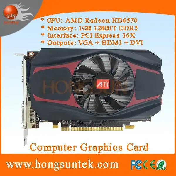 Free Shipping 100% NEW OEM AR HD 6570 1GB DDR5 PCI Express Video Gaming ...