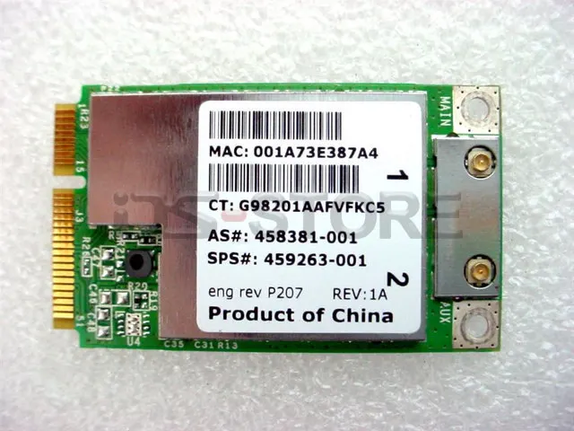 Bcm94312mcg BCM4312 458381 459263 001 002 Mini PCI E Wireless Lan Wifi ...