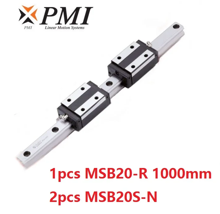 1 pcs Đài Loan PMI MSB20 R 1000mm hướng dẫn tuyến tính đường sắt và 2 ...