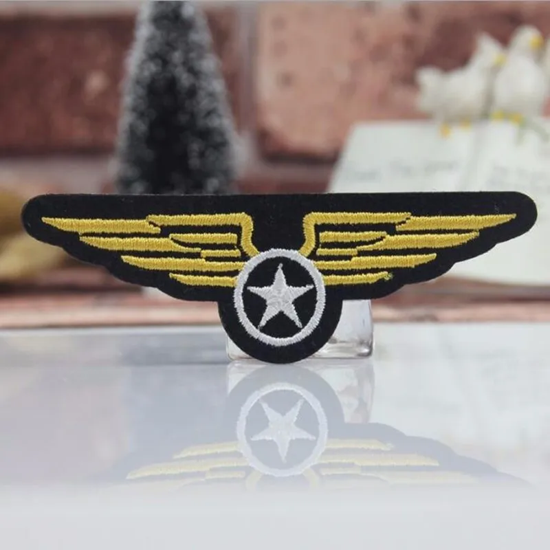 Yellow Military Wing Iron On Patch Clothes Patch For Clothing Girls ...