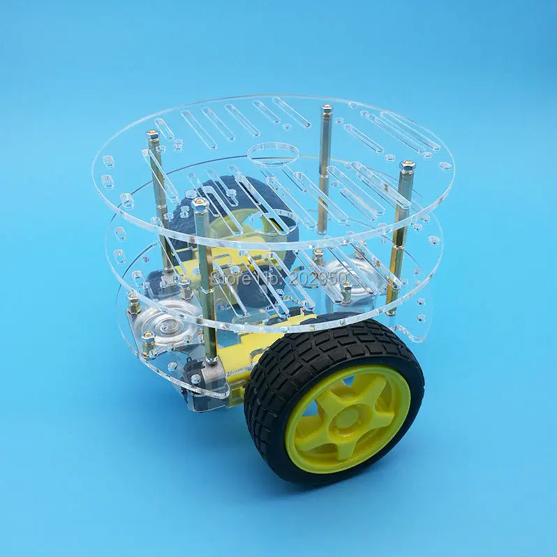 1set 2wd Smart Robot Car 3 Layer Acrylic Chassis Kits With Speed Encoder For Arduino Promotion