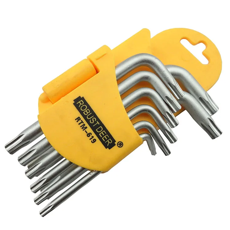 9 Pçs/set Liga Jogo da Chave Chave Sextavada T10 T50 Durável Reforçado ...