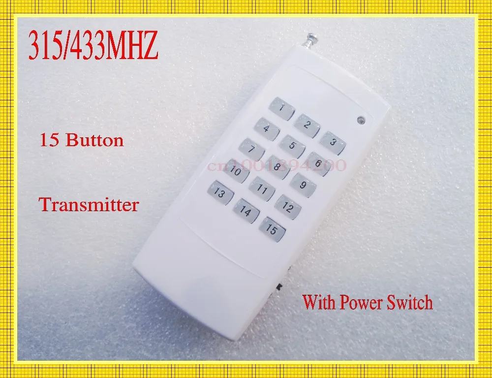 15-Channel-Remote-Control-15-Button-RF-Transmitter-TX-315-433-2264 ...