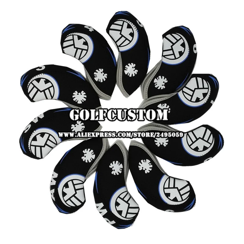 10pcs Eagle pattern Neoprene Golf Iron Headcover set one size fit all ...