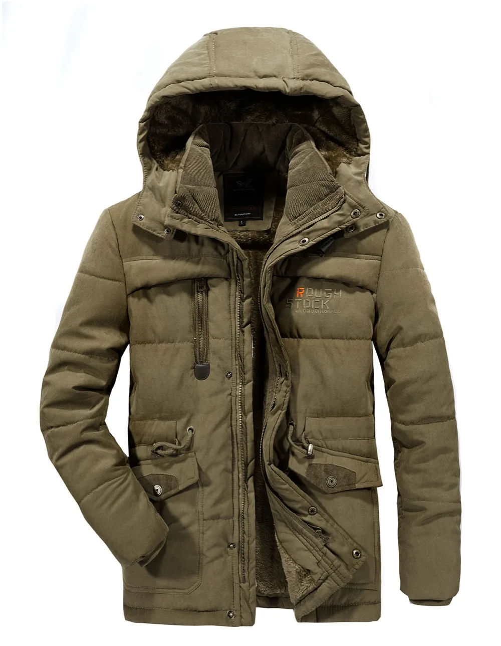 Large size 9XL Jacket Winter Jacket Thick Warm Parka Fleece Fur Hooded ...