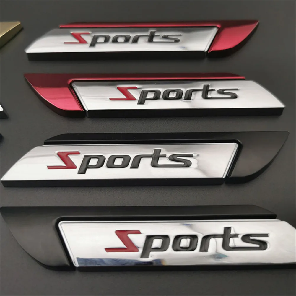 2 Pcs Sport Version of The Metal Car Labeling Sports Word letter 3D ...