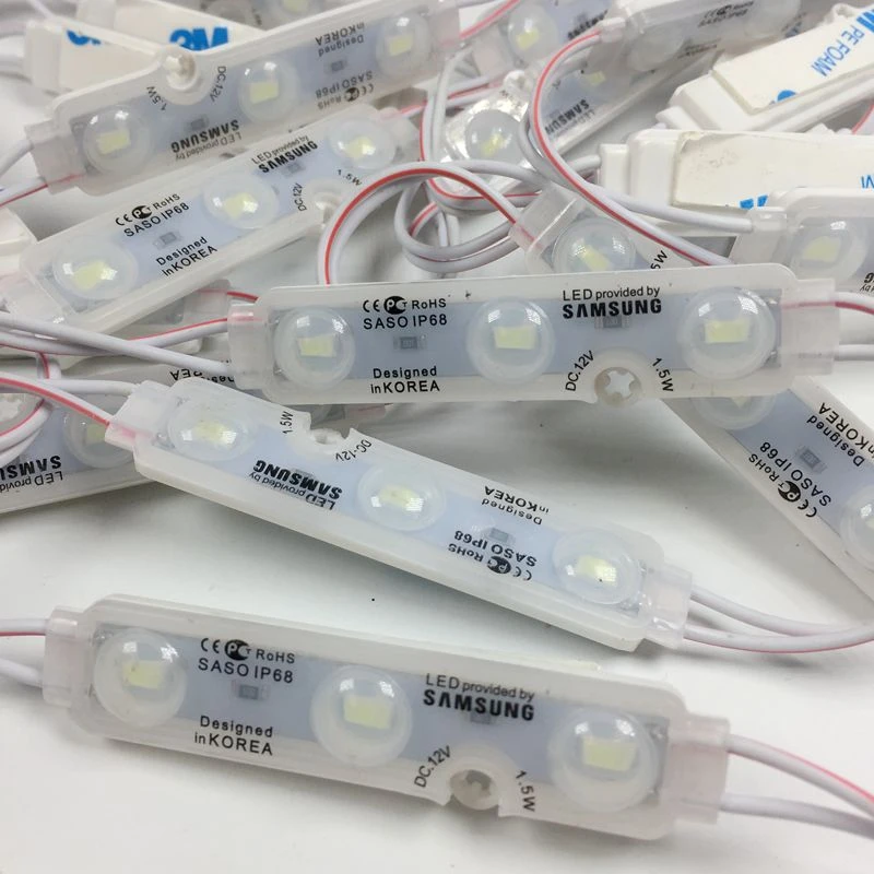 Samsung Chip Smd 5730 3 Led Injection Led Module 12v With Lens Waterproof Ip68 1.5w White Led ...