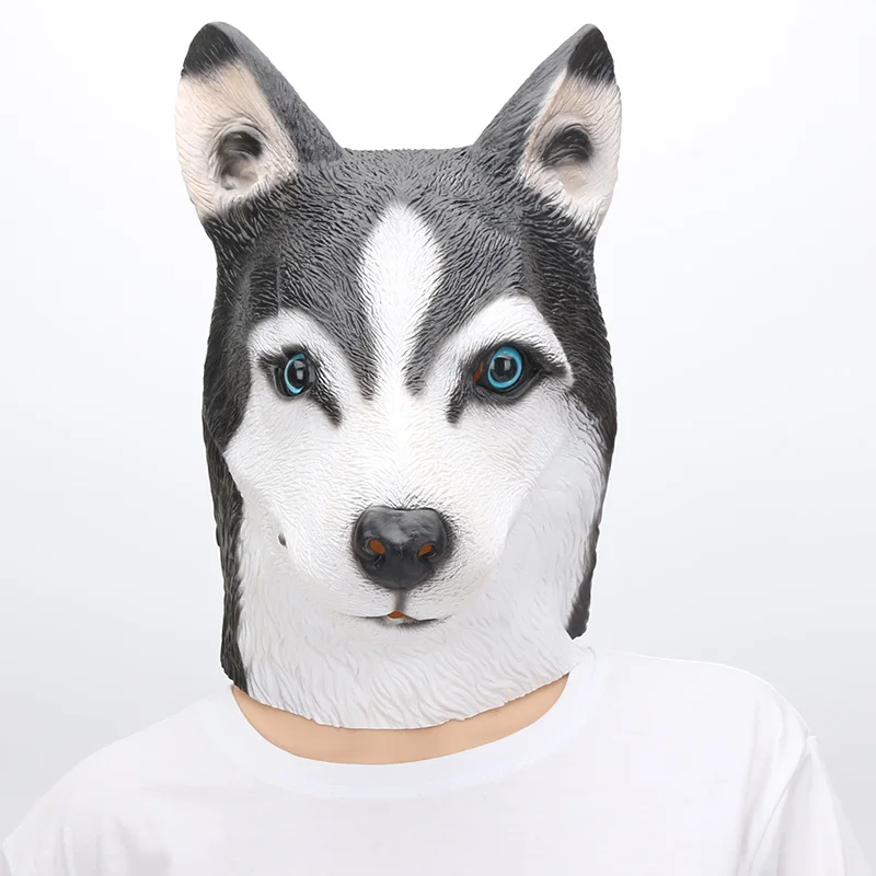 Aliexpress.com : Buy husky Dog Animal Head Full Face Mask Halloween ...