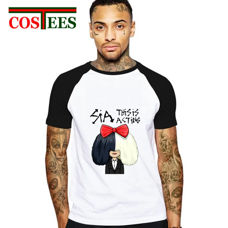 New Fashion Sia music T shirt This is Acting Sia Cartoon T shirt men ...