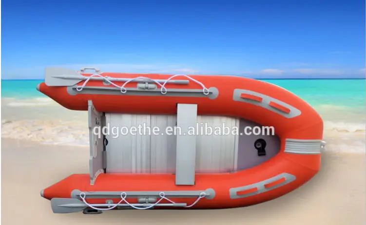 GTS300 Aluminum floor foldable pvc inflatable boat with deep v ...