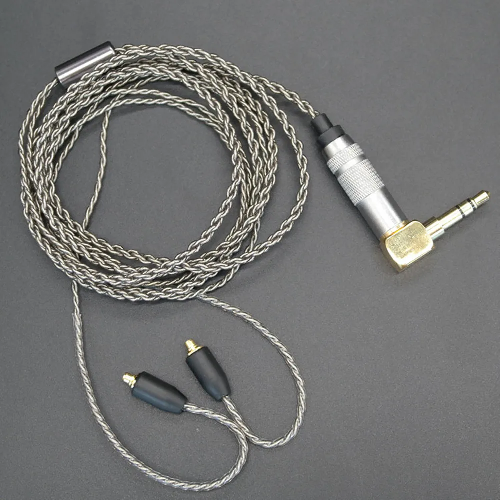 Replacement Diy Upgrade Cable Mmcx Cable Silver Plated Wire Cords Line ...