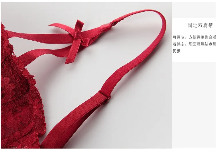 Кружевной комплект с бюстгальтером для женщин, плюс размер, пуш-ап, комплект нижнего белья ...