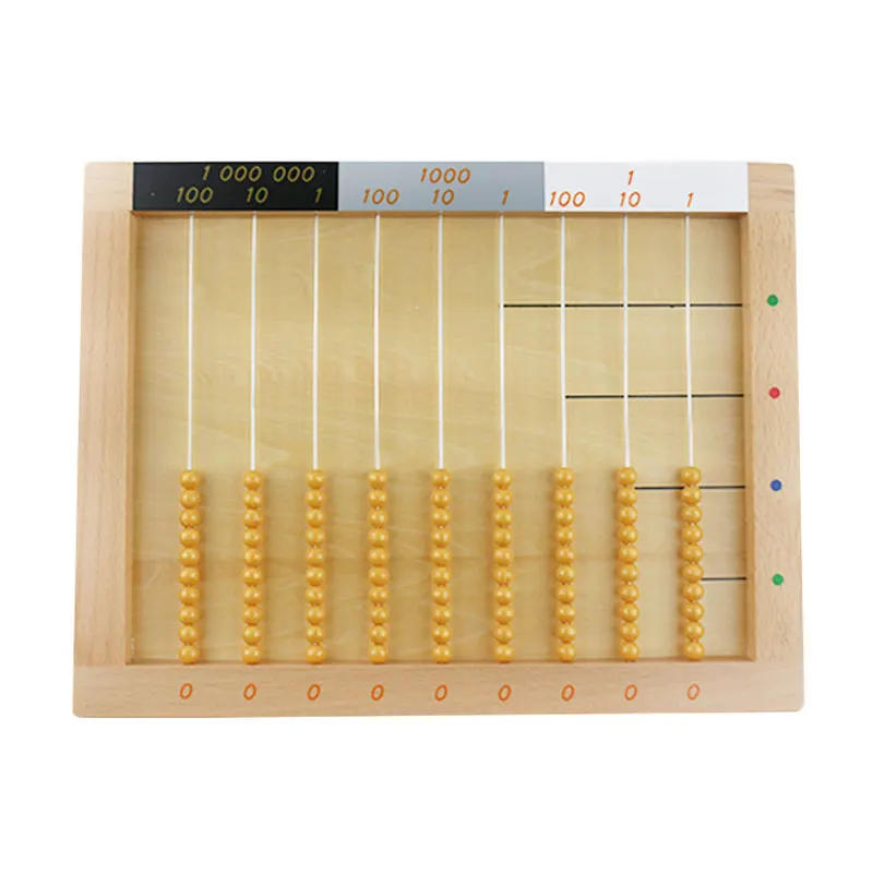 Montessori Math Toys Flat Bead Frame Early Educational Montessori Math ...