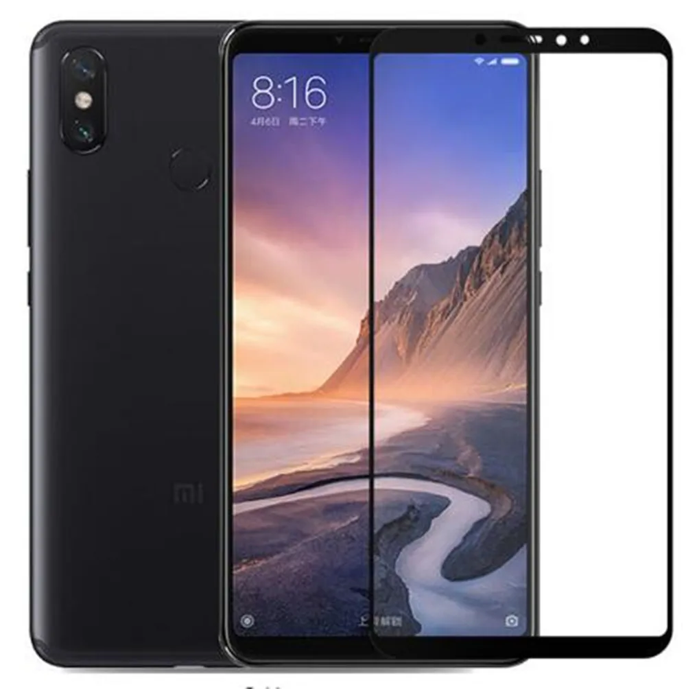 3D Tempered Glass For Xiaomi MI Max 3 Pro Full Cover 9H Protective film ...