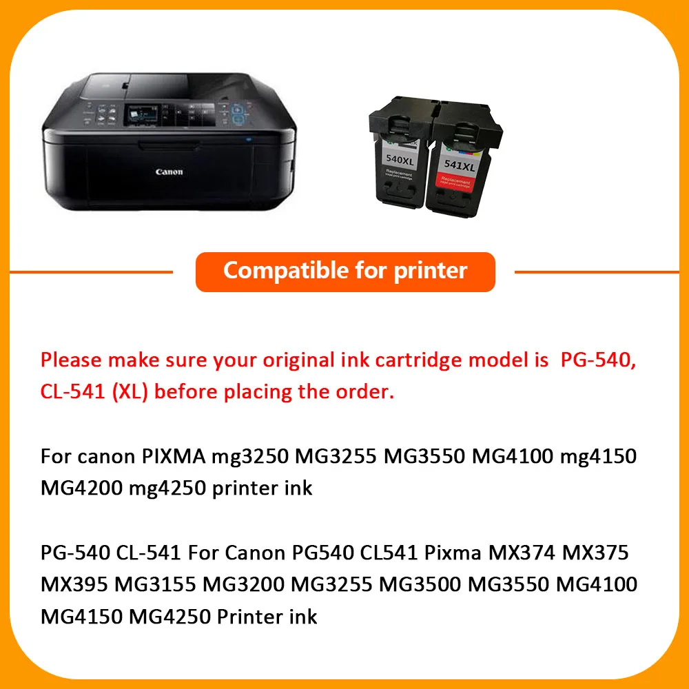 Hisaint PG-540 PG540 pg 540 картридж для Canon pixma MG3155 MG3200 ...