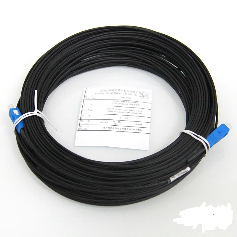 Free Shipping Indoor FTTH SC UPC Fiber Patch Cable Cord 50m SC/UPC SC ...