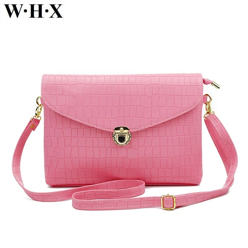 WHX Women Messenger Bag Alligator Grain Pink CrossBody Bag Latest ...