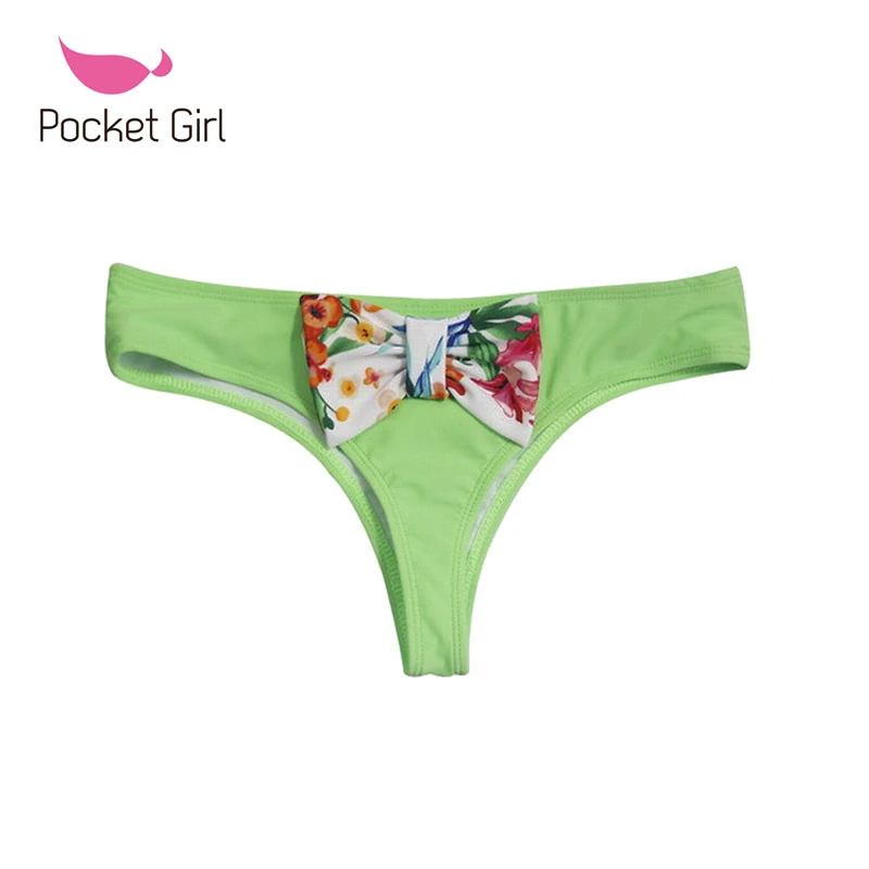 2017 Plus Size S Xl Women Swimwear Bow Thong Separates Swimsuit Bow