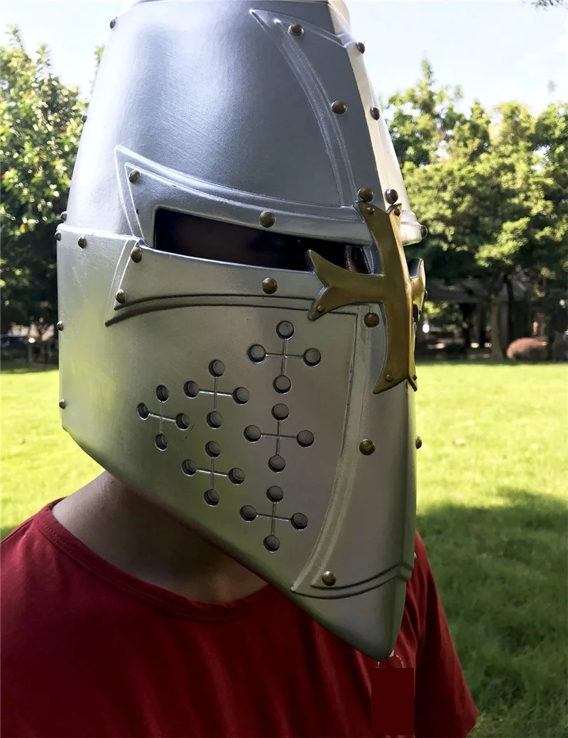 Medieval Crusader Knight Helmet Cosplay Hospitaller Templar Knights ...