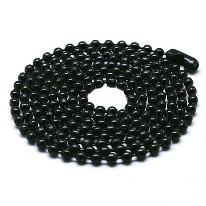 Military Army Black 2 Dog Tags Chain