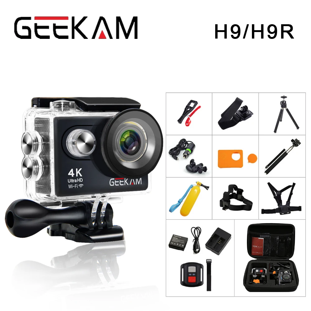 GEEKAM H9 / H9R Action camera Original remote Ultra HD 4K WiFi 1080P ...