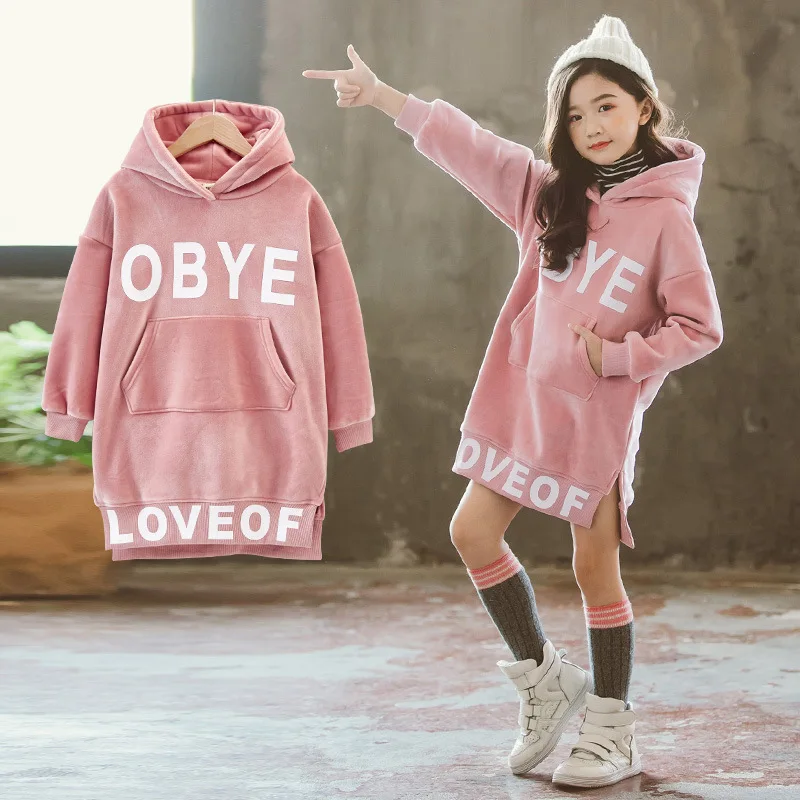 Girls Hoodie Dress 2019 Sweatshirt Kids Pullover Sweaters Fashion ...