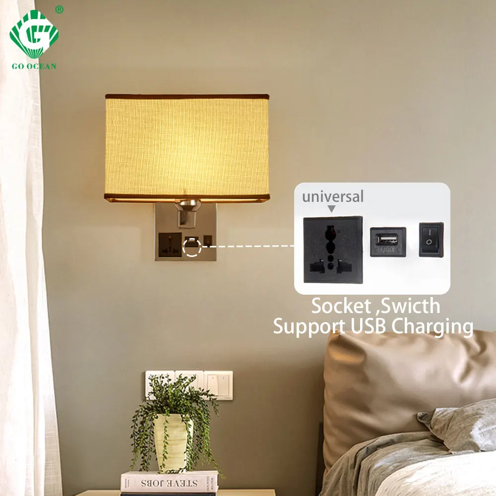 Socket USB E27 LED Bulb Wall Lamp Stair Bathroom Sconce Wall Lights ...