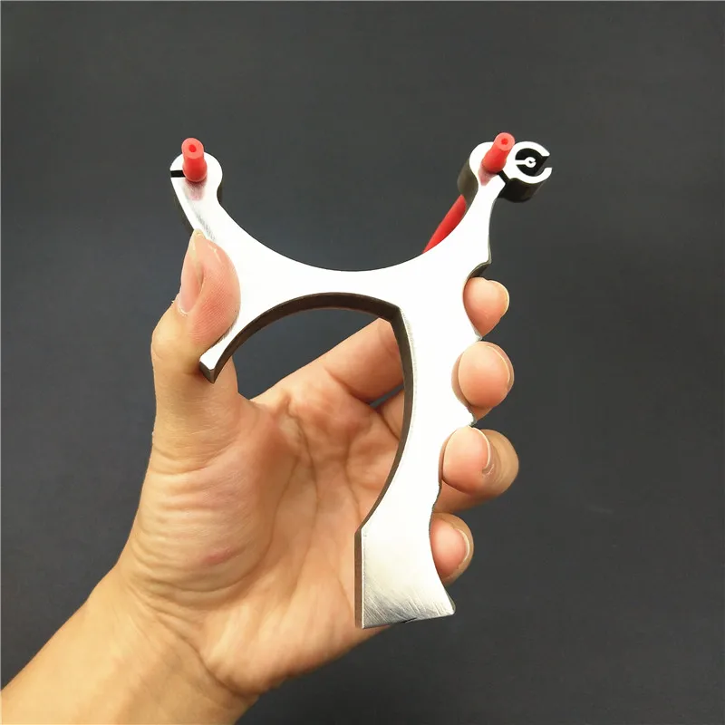 18 stainless steel simple slingshot card rubber band with aiming point ...