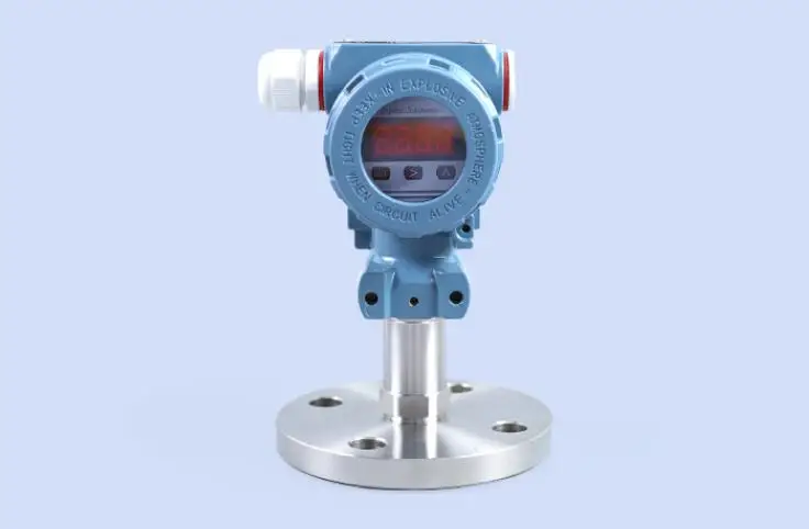 Single flange pressure transmitter DN25 intelligent digital display diaphragm flat membrane ...