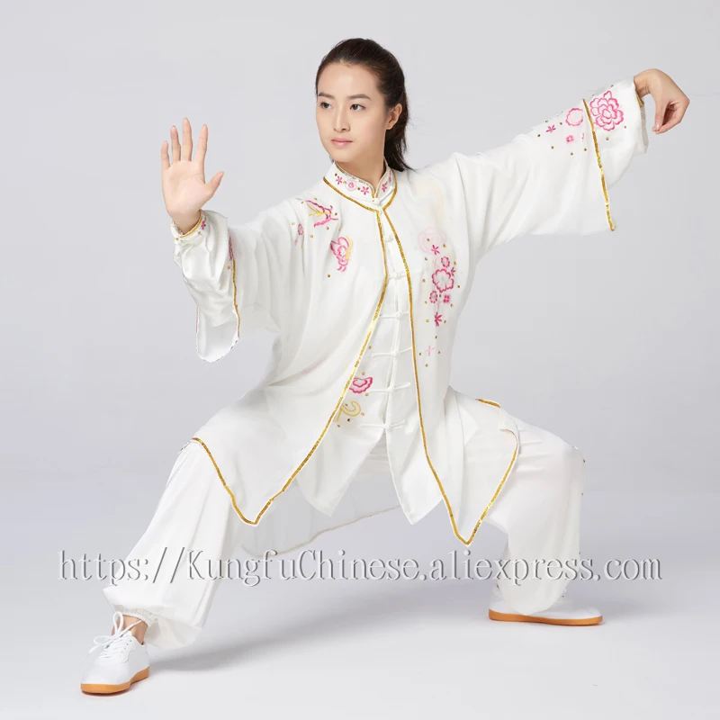 Chinese Tai Chi Clothing Taiji Sword Performance Suit Kungfu Uniform
