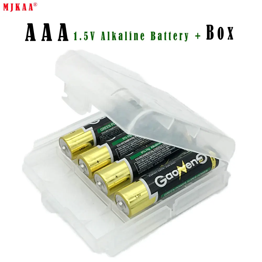 4pcs/lot LR03 AAA 1.5V Battery with Box Alkaline Dry Batteries E92 AM4 ...