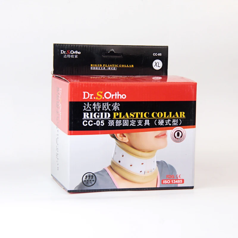 rigid plastic collar Fixed necks Neck fixation brace Fixed patient ...