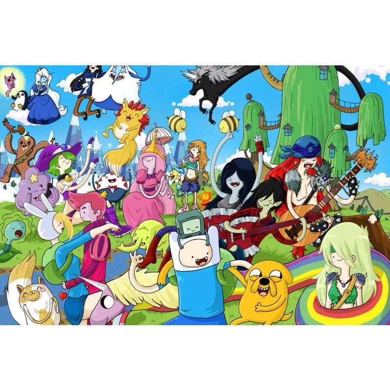 New Custom Adventure Time Custom Canvas Painting cloth print DIY Fabric ...