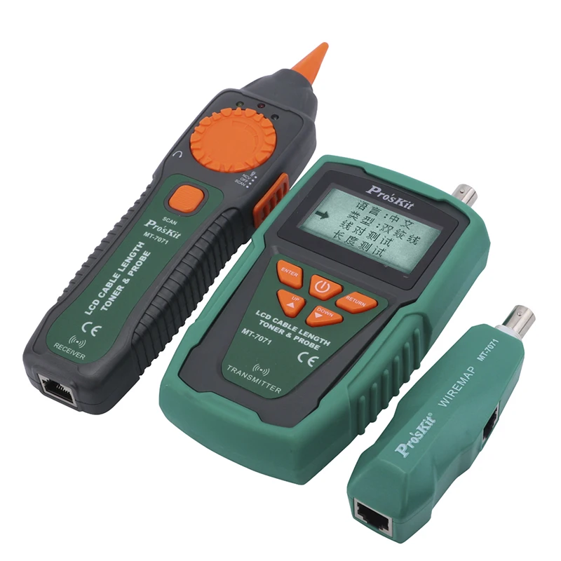 Pro'sKit MT-7071 Cable Tester Break Hunt Check Line Device LCD Network ...