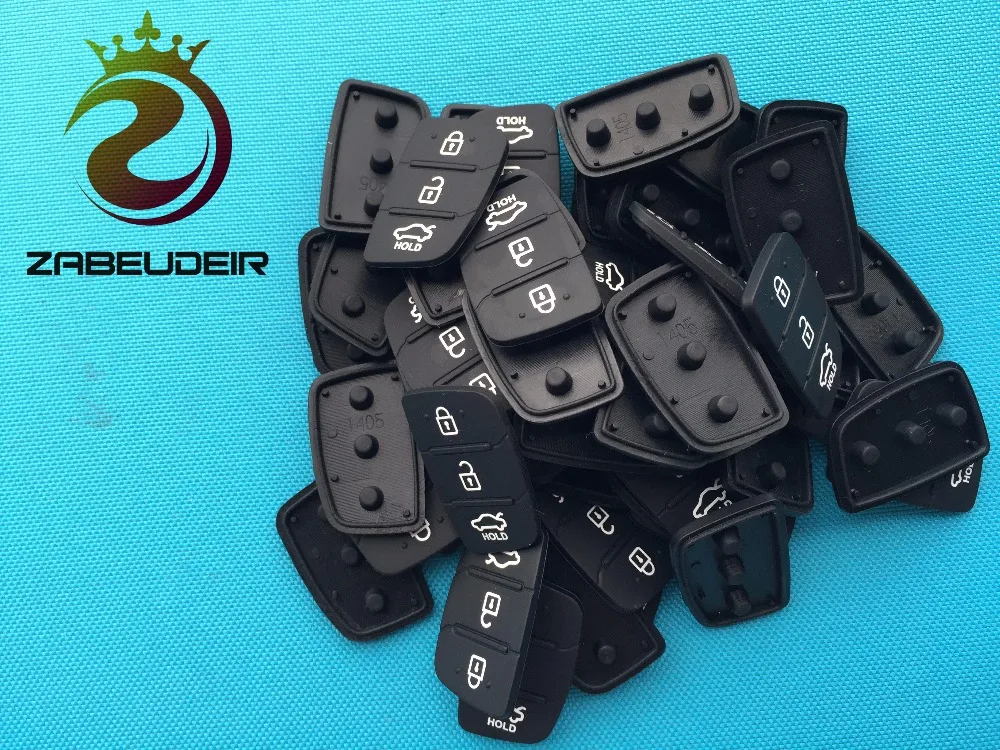 New Replacement Rubber Key Pad For Hyundai 3 Button Remote Flip Shell ...