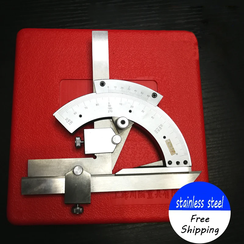 Angle Ruler 0-320 Degree Universal Protractor Carbon Steel Goniometer ...
