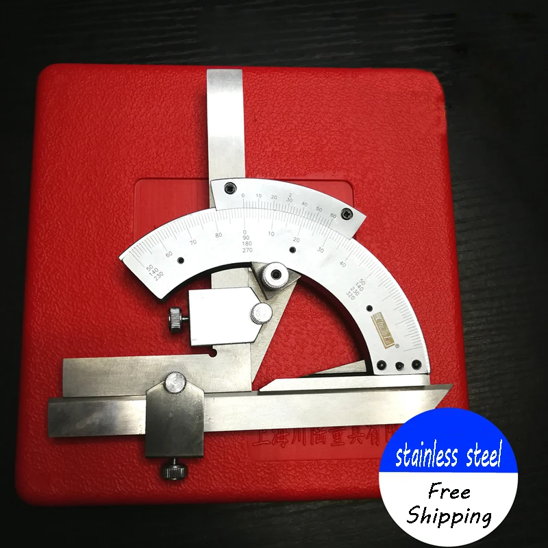 Angle Ruler 0-320 Degree Universal Protractor Carbon Steel Goniometer ...
