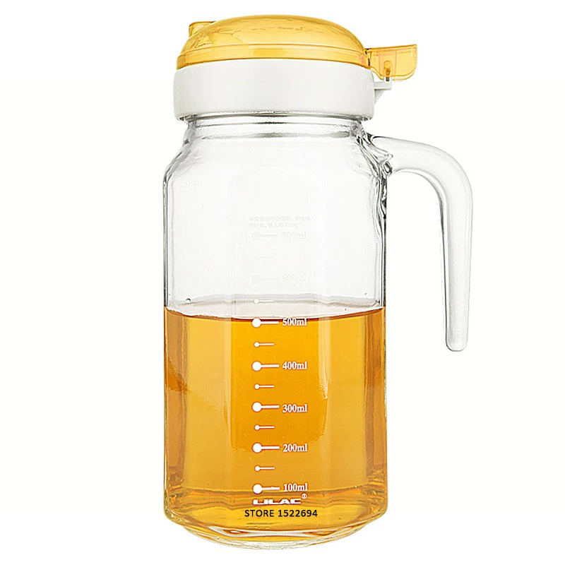 프리미엄 900ml 오일 디스펜서 유리 올리브 및 식초 병 고품질 식초 디스펜스 Cruets 새지 않는 조미료 오일 용기