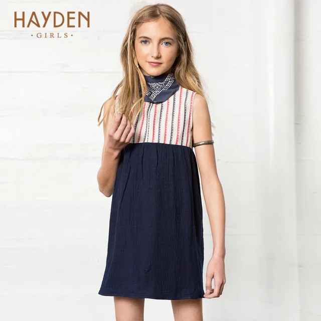 HAYDEN tieners meisjes jurk 2017 zomer zonnejurk 8 10 11 12 jaar ...