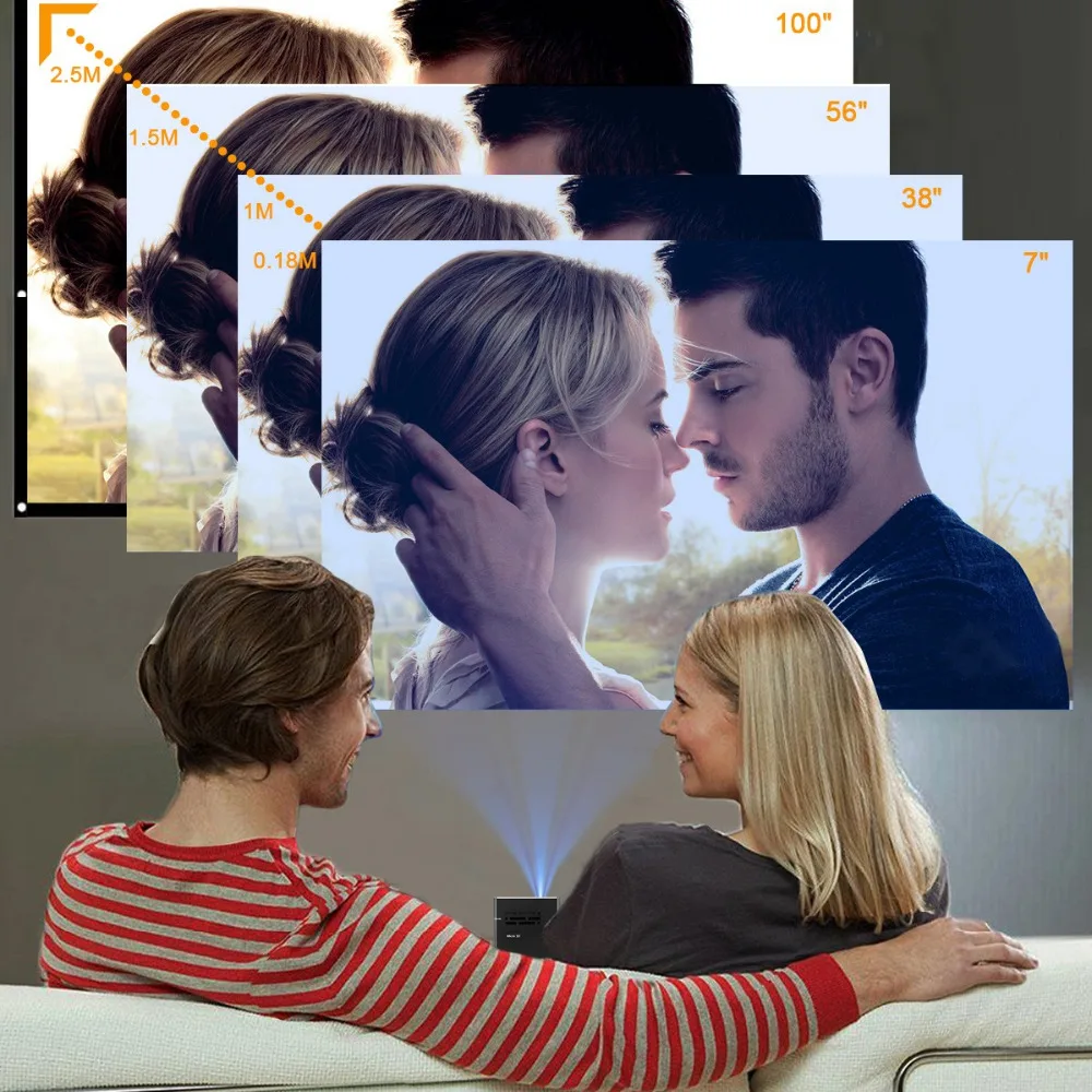 Exquizon S6 Mini Dlp Projector Wifi Wireless Pocket Portable Smart ...