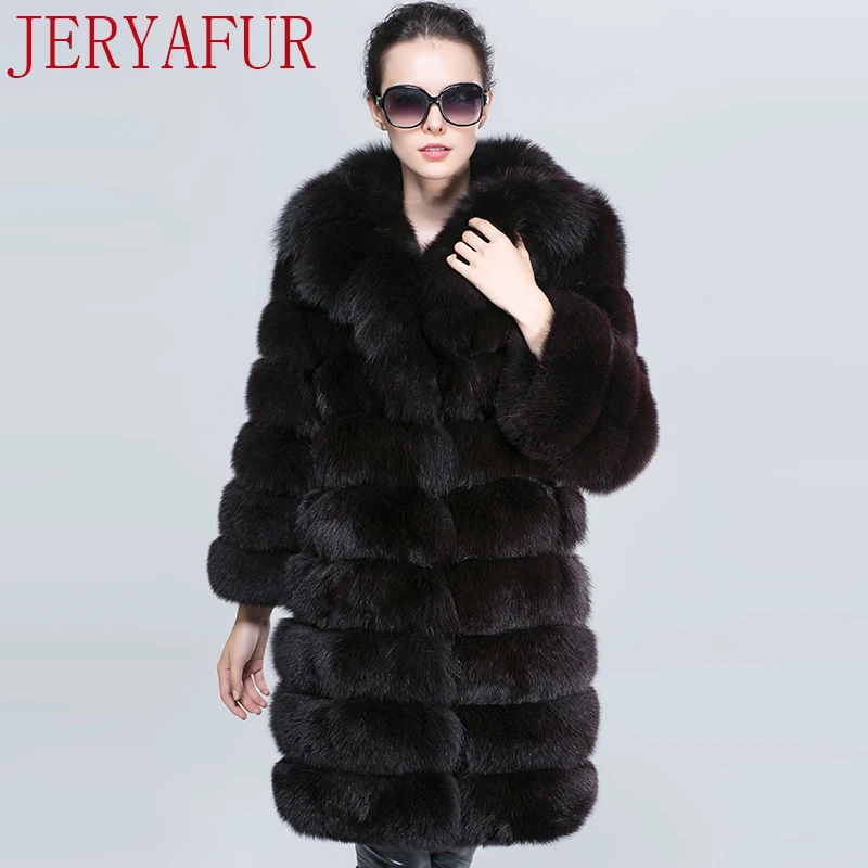 JERYAFUR Russian women winter coat really fur coat fox fur handmade ...