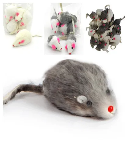 usd0.45/pc Mice Toys Mouse Real Fur Mixed Loaded Toys Black and White ...
