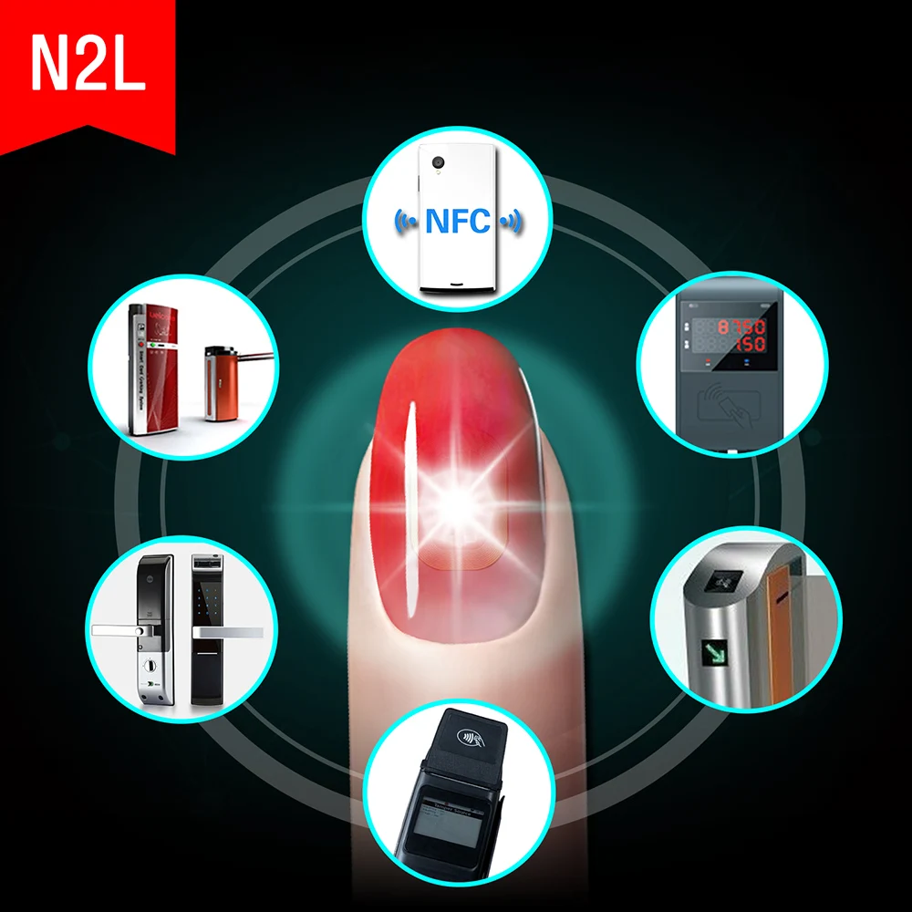 Jakcom Smart Nail Sticker Fingernail Decal NFC Support IC Card Copying ...