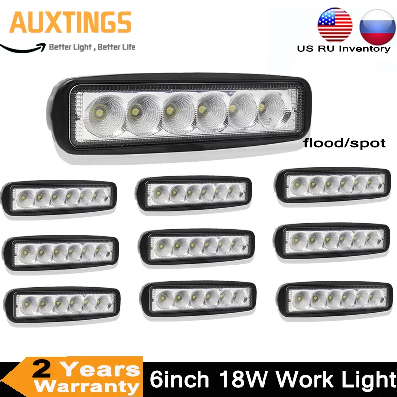6-Inch-Led-Work-Light-18W-SPOT-FLOOD-Beam-Off-Road-Light-Lamp-Fog ...