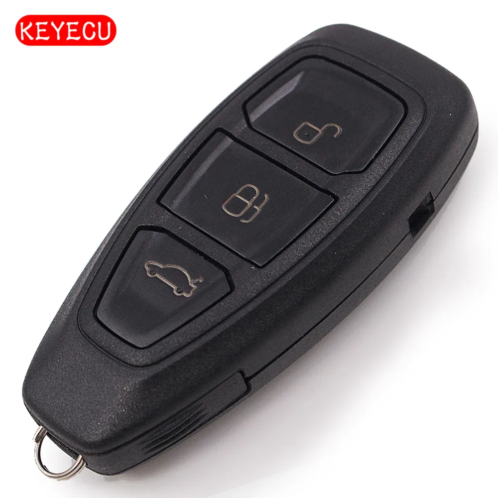Keyecu Smart Remote Key Shell Case Keyless Entry 3 Button For Fiesta